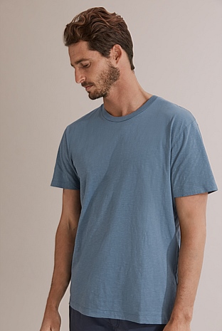 Washed Navy Slub T-Shirt - T-Shirts | Country Road