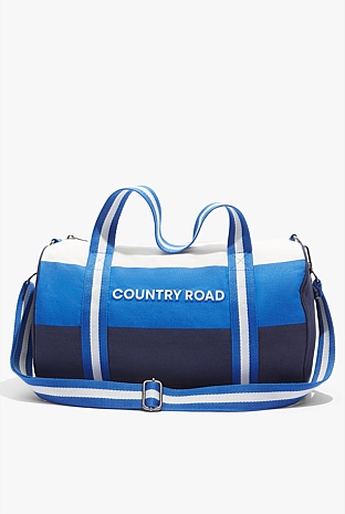 Blue Block Stripe Overnight Bag - Accessories | Country Road