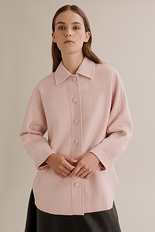 Blush Wool Shacket - Jackets & Coats | Country Road