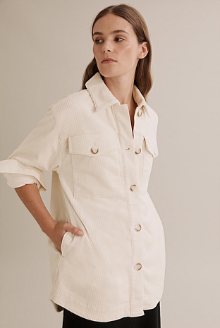 Cream Cord Shacket - Jackets & Coats | Country Road