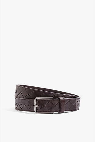 Chocolate Urban Weave Belt - Belts | Country Road