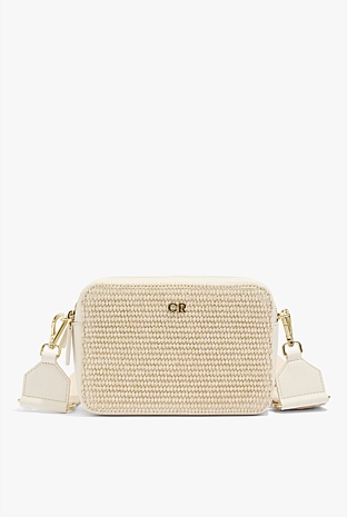 White Woven Contrast Camera Bag - Bags | Country Road