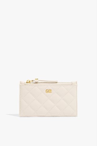 Oyster Quilted Credit Card Purse - Wallets & Pouches | Country Road