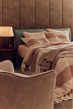 Natural Check Penny Queen Quilt Cover - Queen Quilt Covers | Country Road