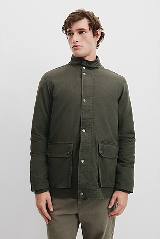 Dark Forest Canvas Utility Jacket - Jackets & Coats | Country Road