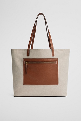 Tan Pocket Reversible Tote - Bags | Country Road