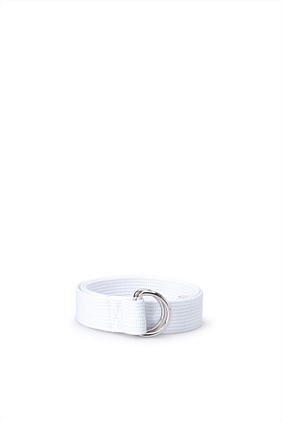 White D-Ring Webbed Belt - Belts | Country Road