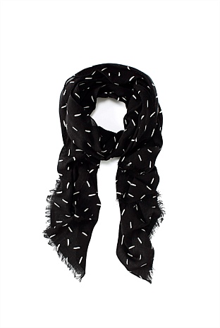Black Line Print Scarf - Accessories | Country Road