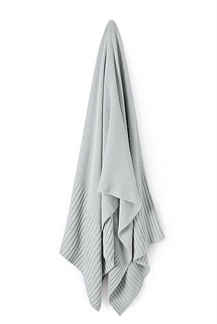 Pale Grey Frieda Knit Throw - Throws | Country Road