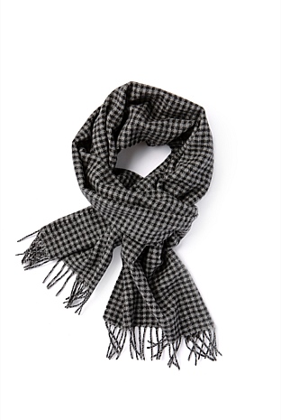 Black Mini Check Scarf - Hats & Scarves | Country Road