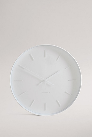 White Emma Wall Clock - Decorator | Country Road