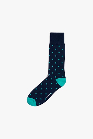 Teal Spotted Socks - Socks | Country Road