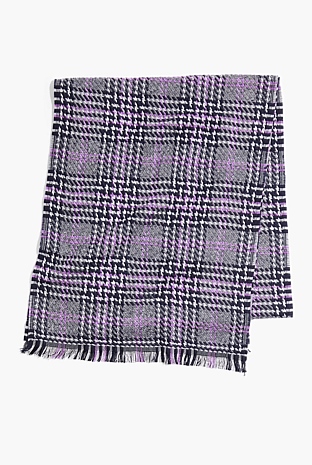 Faded Purple Cross Hatch Scarf - Hats, Scarves & Gloves | Country Road