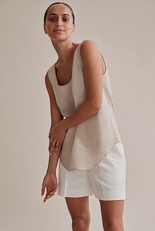 Flax Linen Tank - T-Shirts & Tops | Country Road