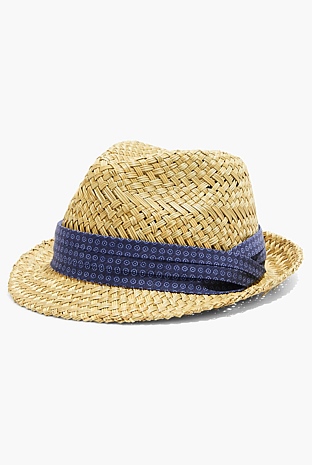 Natural Printed Straw Trilby Hat - Hats & Scarves | Country Road