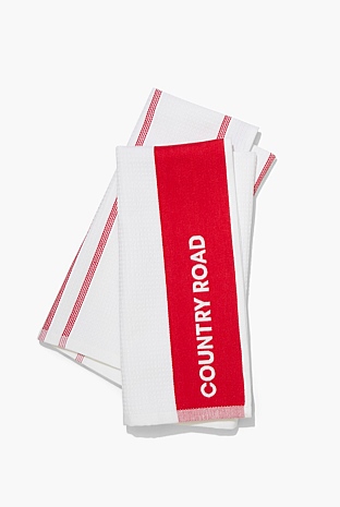 Salsa Red Pop Tea Towel Pack of 2 - Tea Towels | Country Road