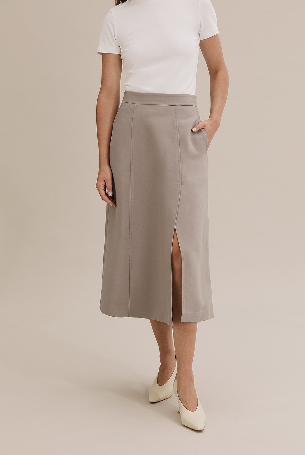 Mouse Structured Midi Skirt - Skirts | Country Road