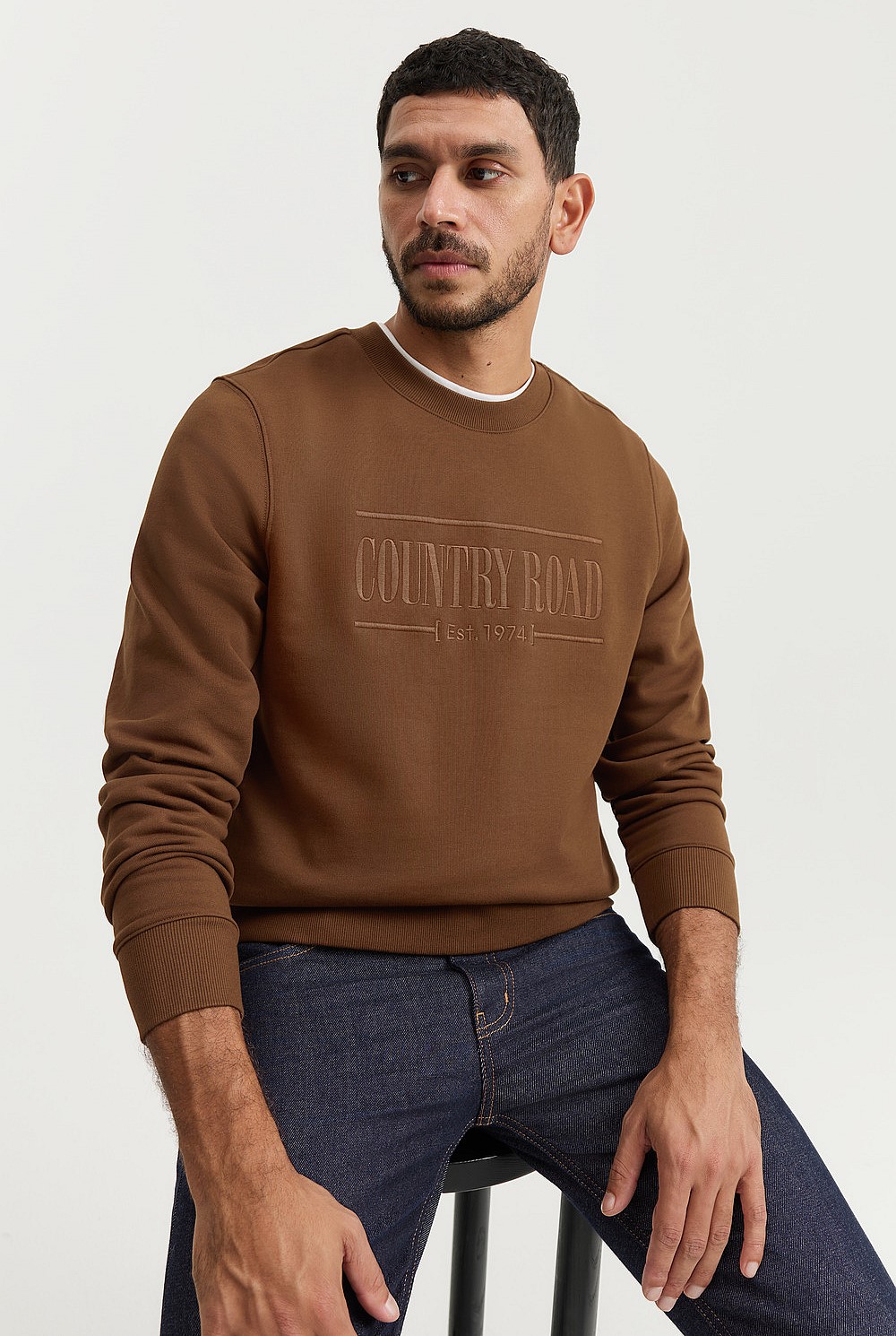 Bronze Australian Cotton Heritage Sweat - Natural Fibres | Country Road
