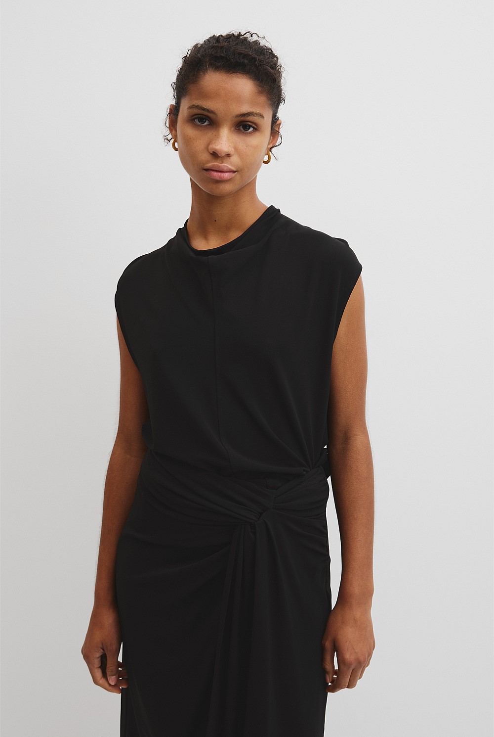 Black Crepe Jersey T-Shirt - Work | Country Road
