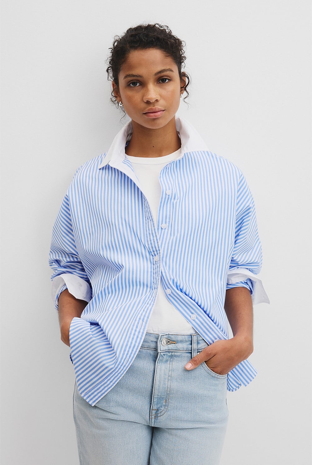 Blue Stripe Dolman Striped Shirt - Shirts | Country Road