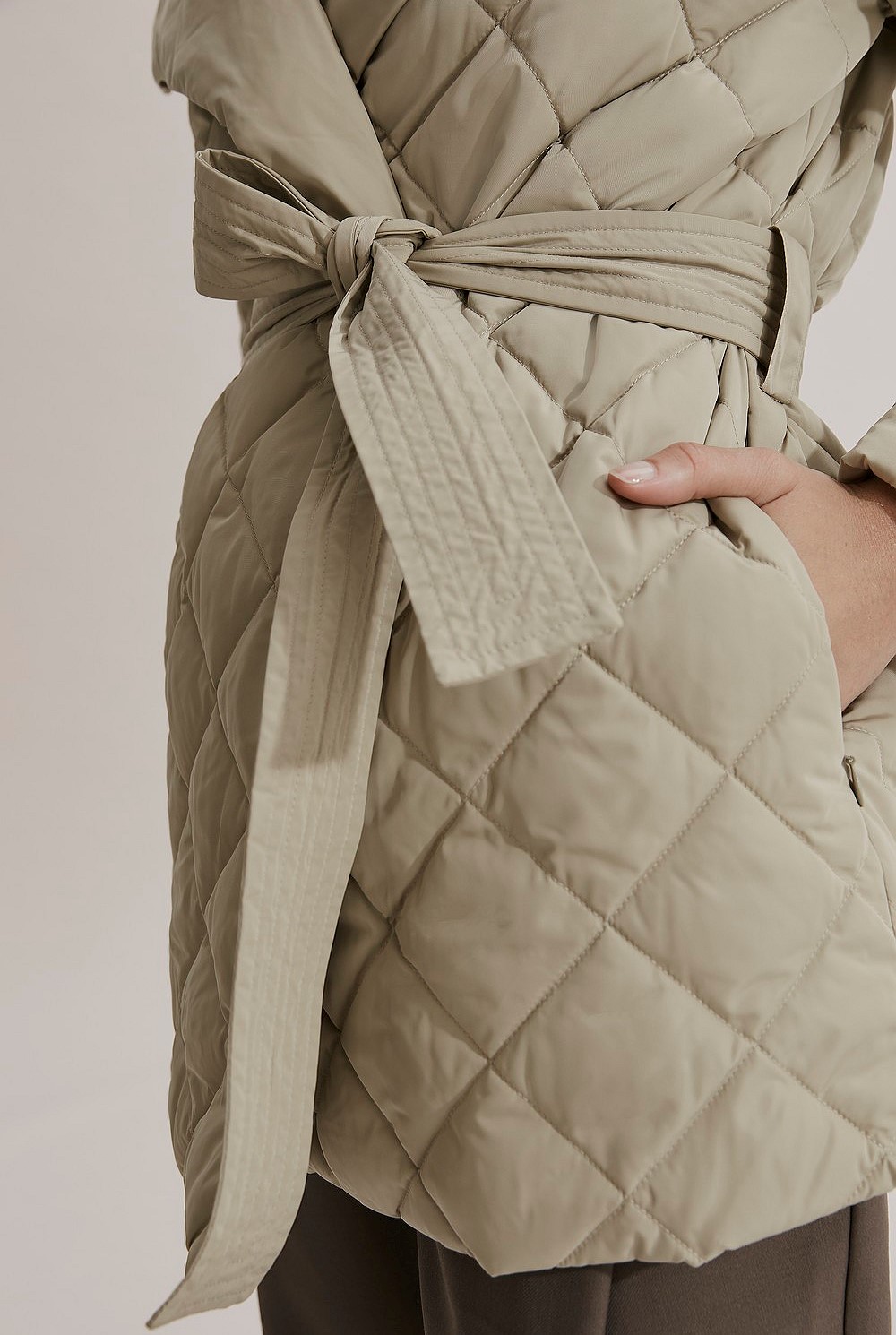 Soft Sage Wrap Puffer Jacket - Jackets & Coats | Country Road