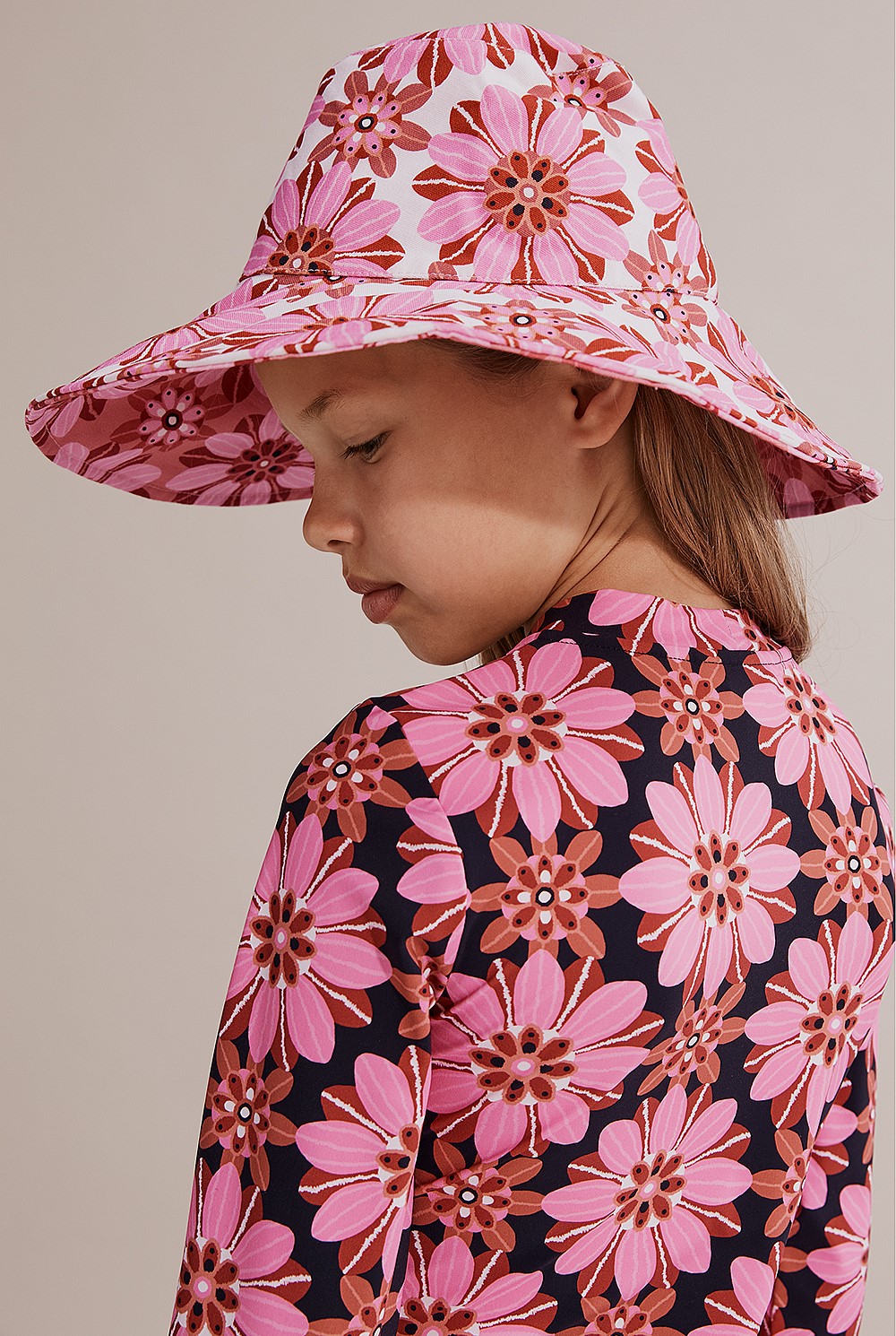 Marshmallow Reversible Floral Bucket Hat - Accessories | Country Road
