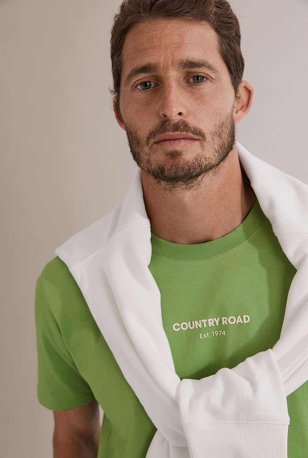 Light Green Australian Cotton Modern Logo T-Shirt - Australian Grown ...