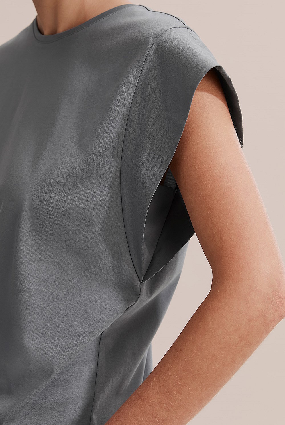 Slate Mercerised Extended T-Shirt - T-Shirts & Tops | Country Road