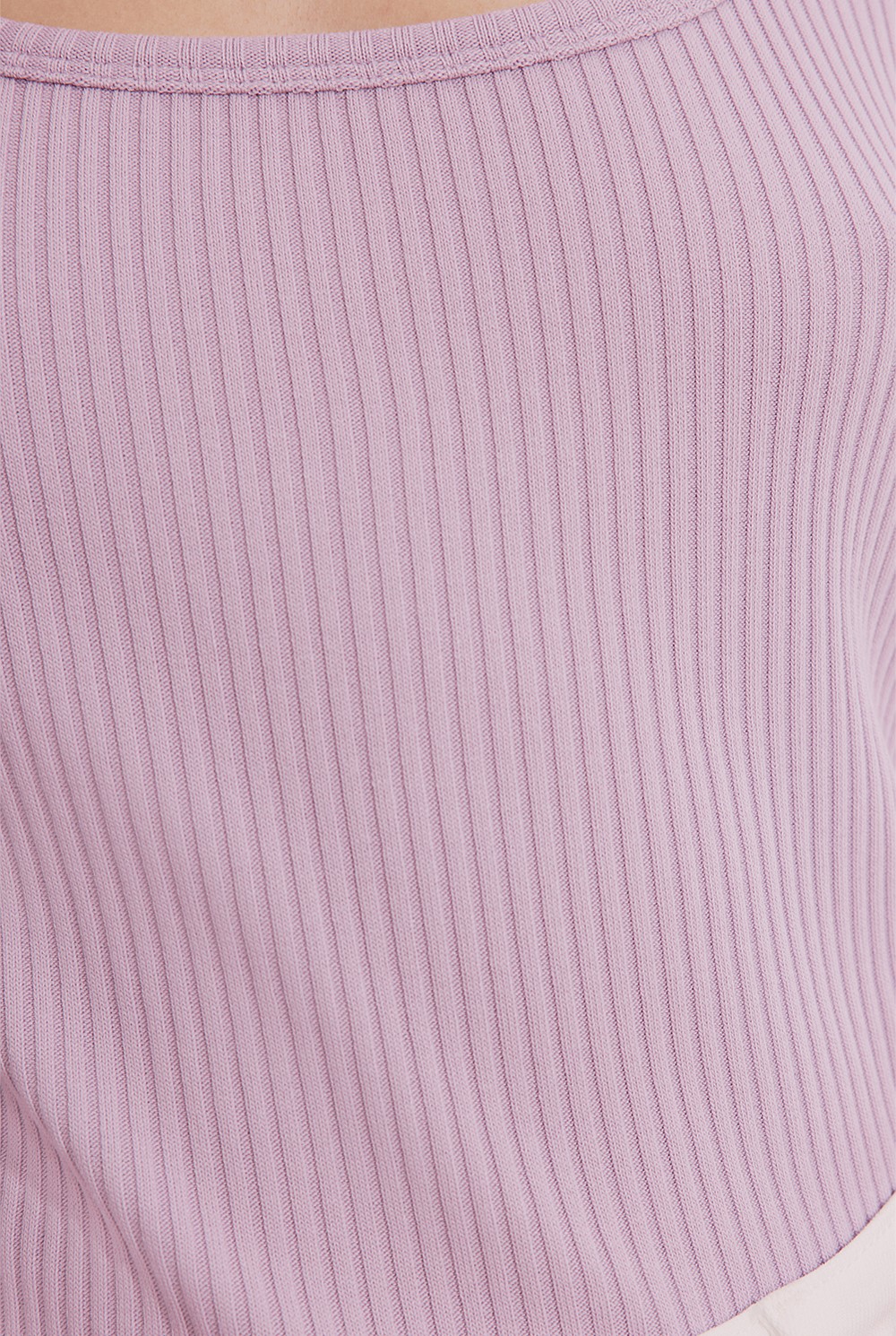 Orchid Square Neck Rib Top - T-Shirts & Tops | Country Road