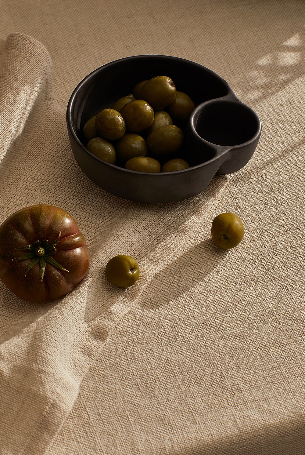 Charcoal Souk Stoneware Olive Dish - Serving | Country Road