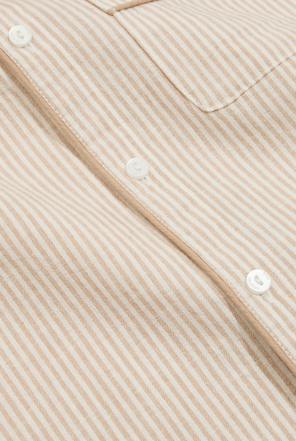 Natural Cotton Linen Mini Stripe Pyjama Set - Sleepwear | Country Road