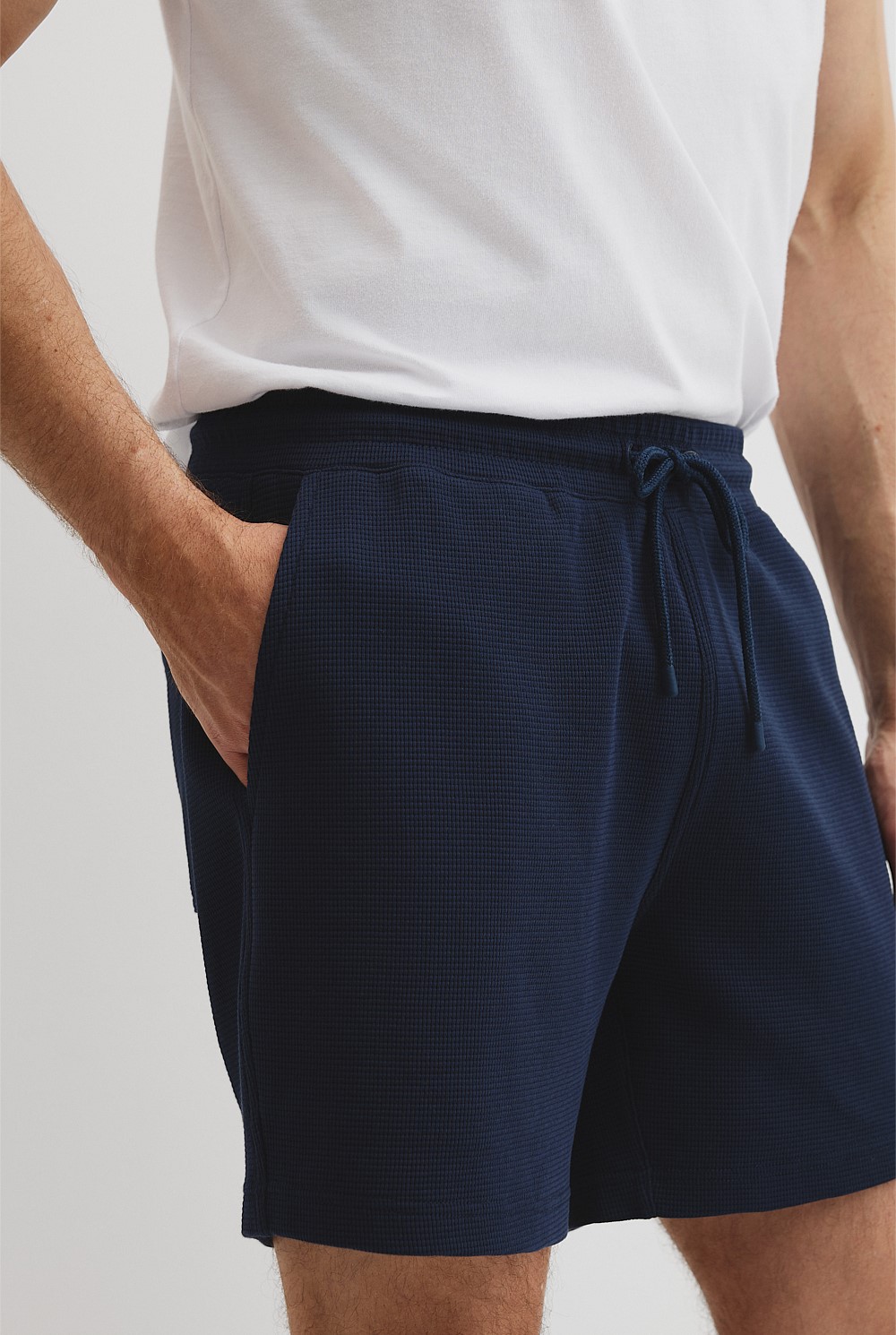 Navy Australian Cotton Waffle Short - Holiday | Country Road