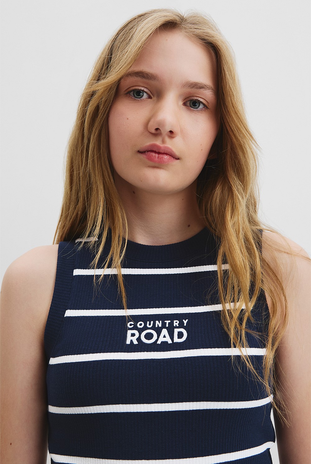 Teen Stripe Rib Tank Dress - Dresses | Country Road