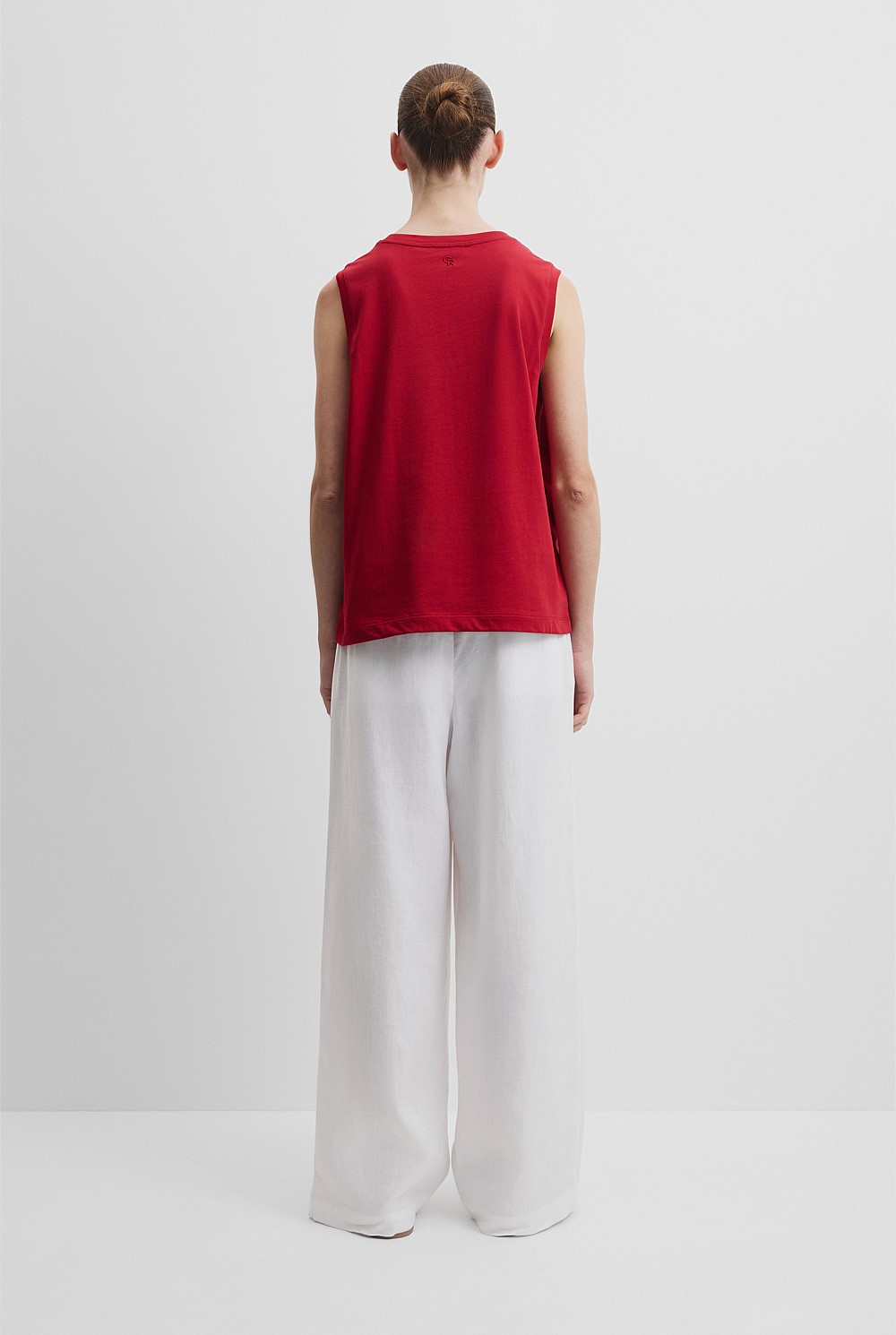 Garnet Australian Cotton Relaxed Crew Tank - Holiday | Country Road