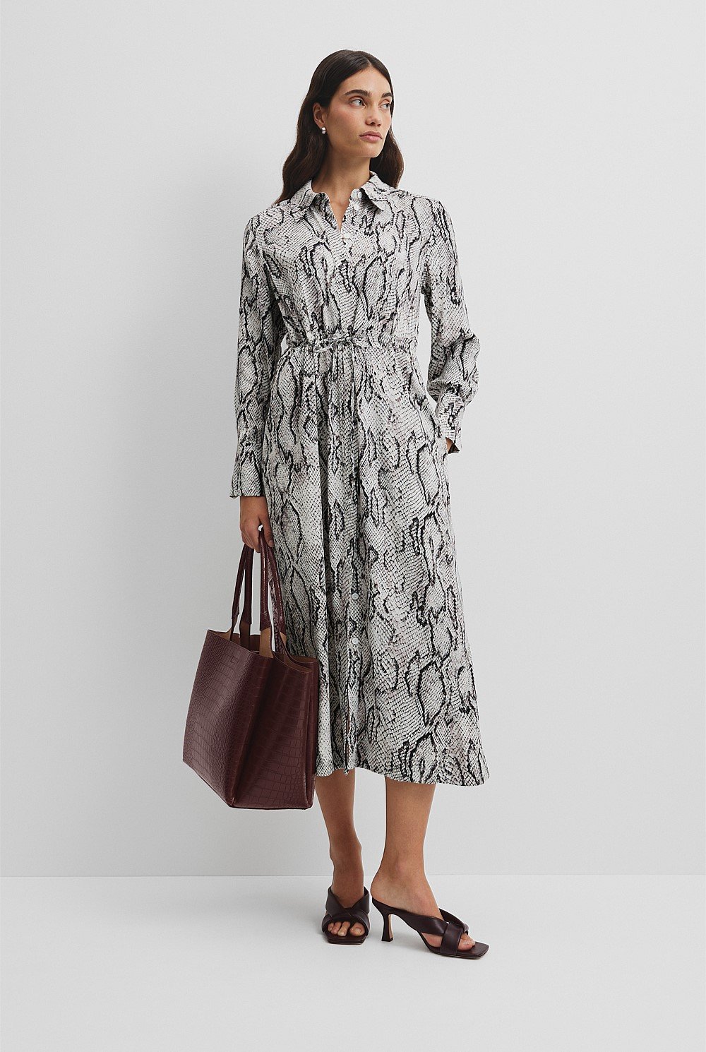 Snake Print Print Shirt Dress - Work | Country Road