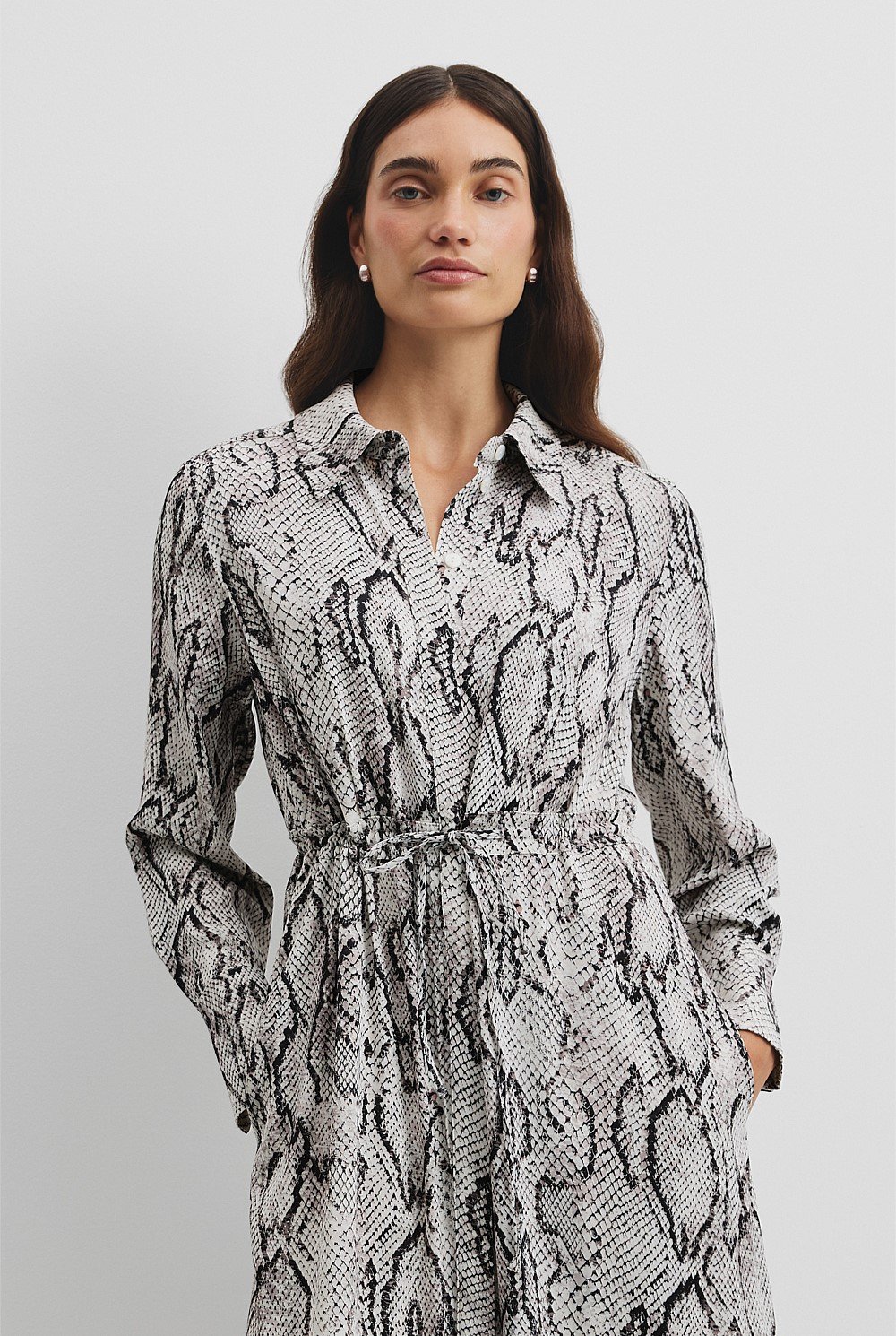 Snake Print Print Shirt Dress - Work | Country Road
