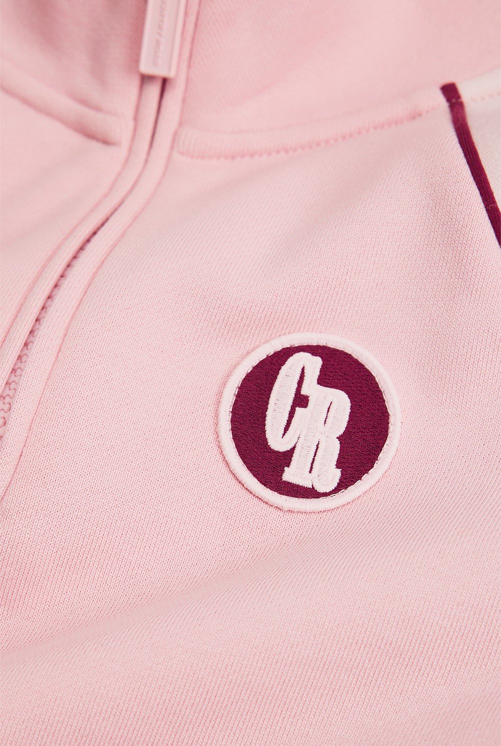 Multi Pink Spliced Half Zip Sweat - Sweats | Country Road