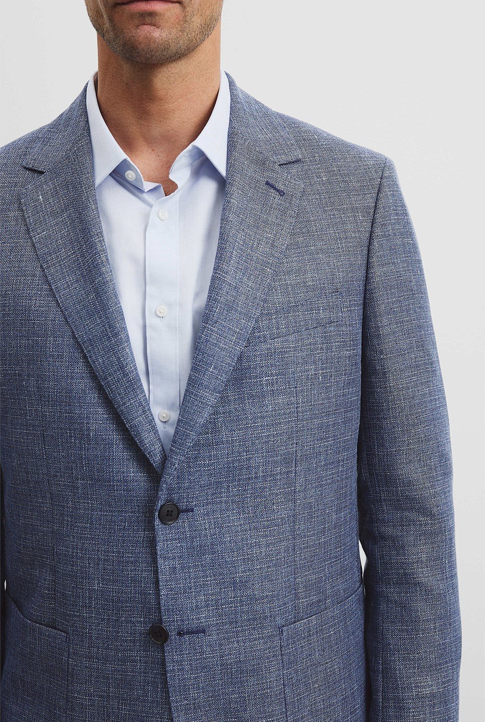 Navy Regular Wool Blend Houndstooth Jacket - Work | Country Road
