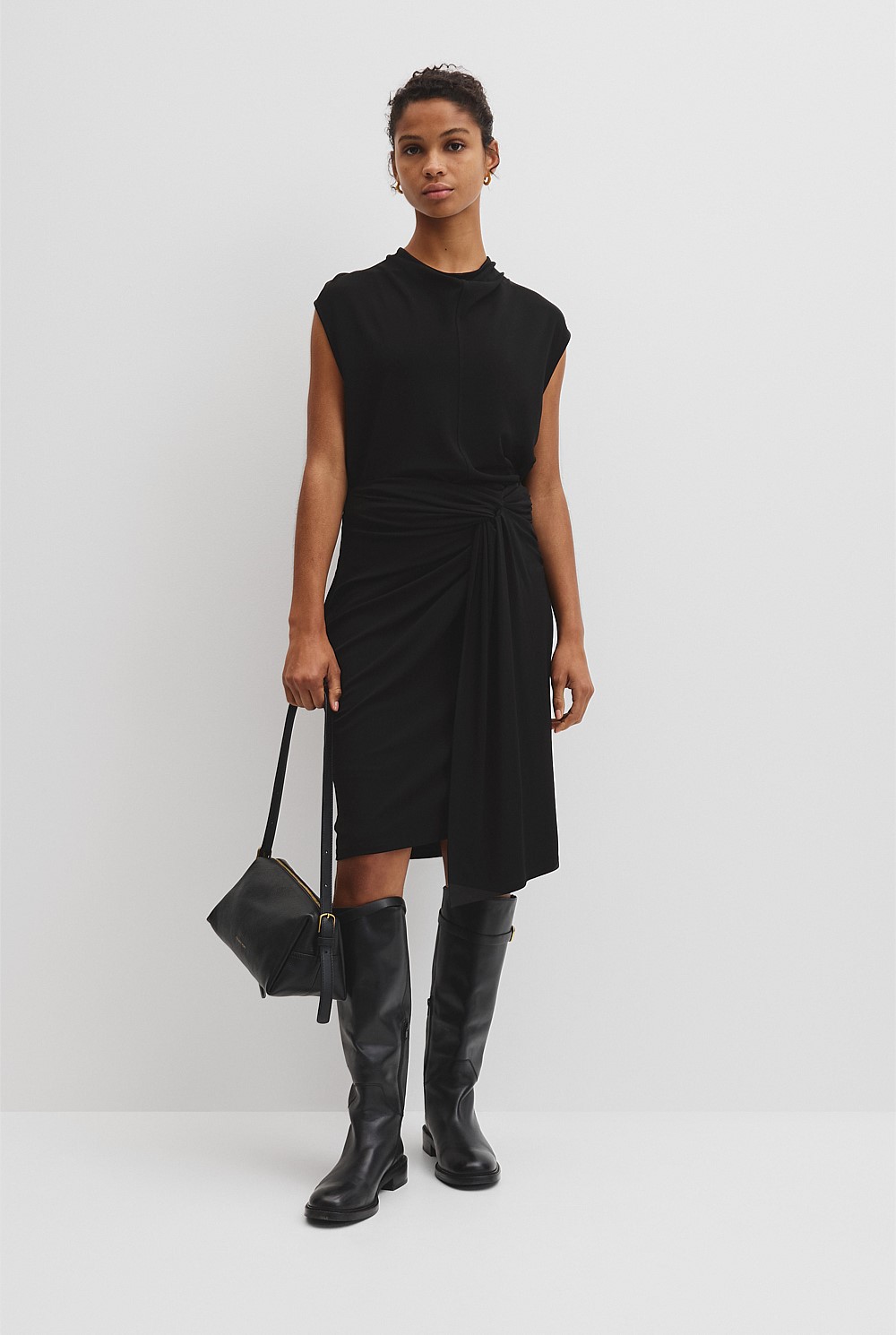 Black Crepe Jersey T-Shirt - Work | Country Road