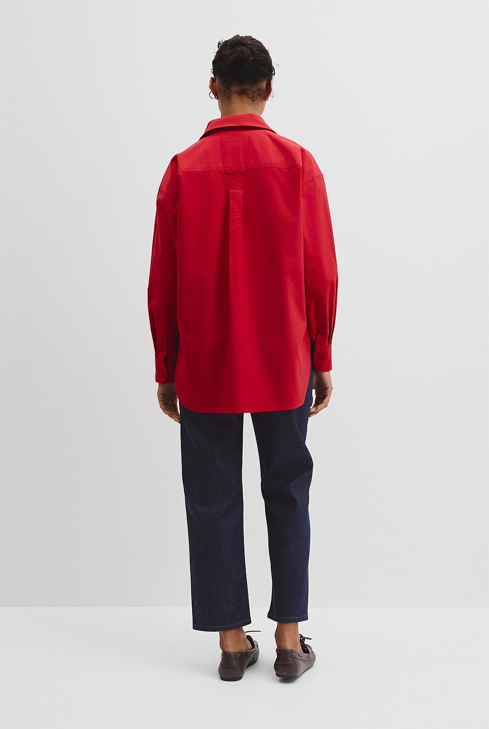 Vivid Cherry Oversize Oxford Shirt - Shirts | Country Road
