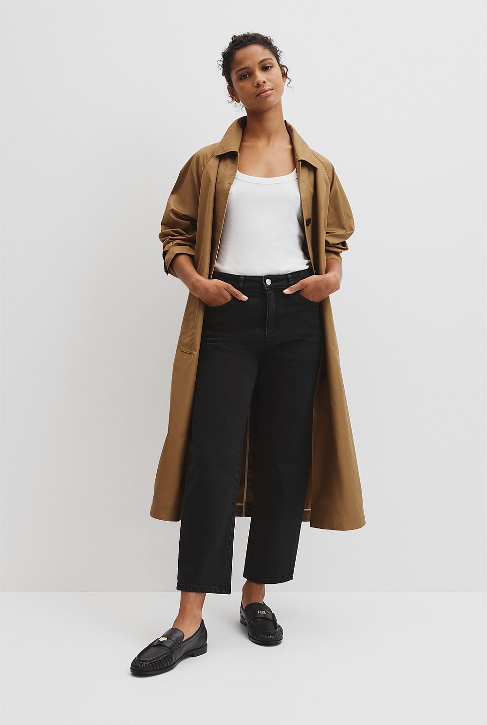 Black Leather Romy Coin Loafer - Work | Country Road