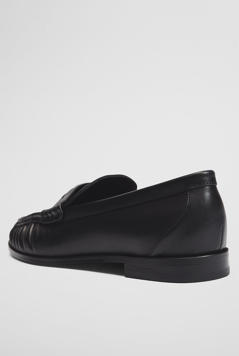 Black Leather Romy Coin Loafer - Work | Country Road