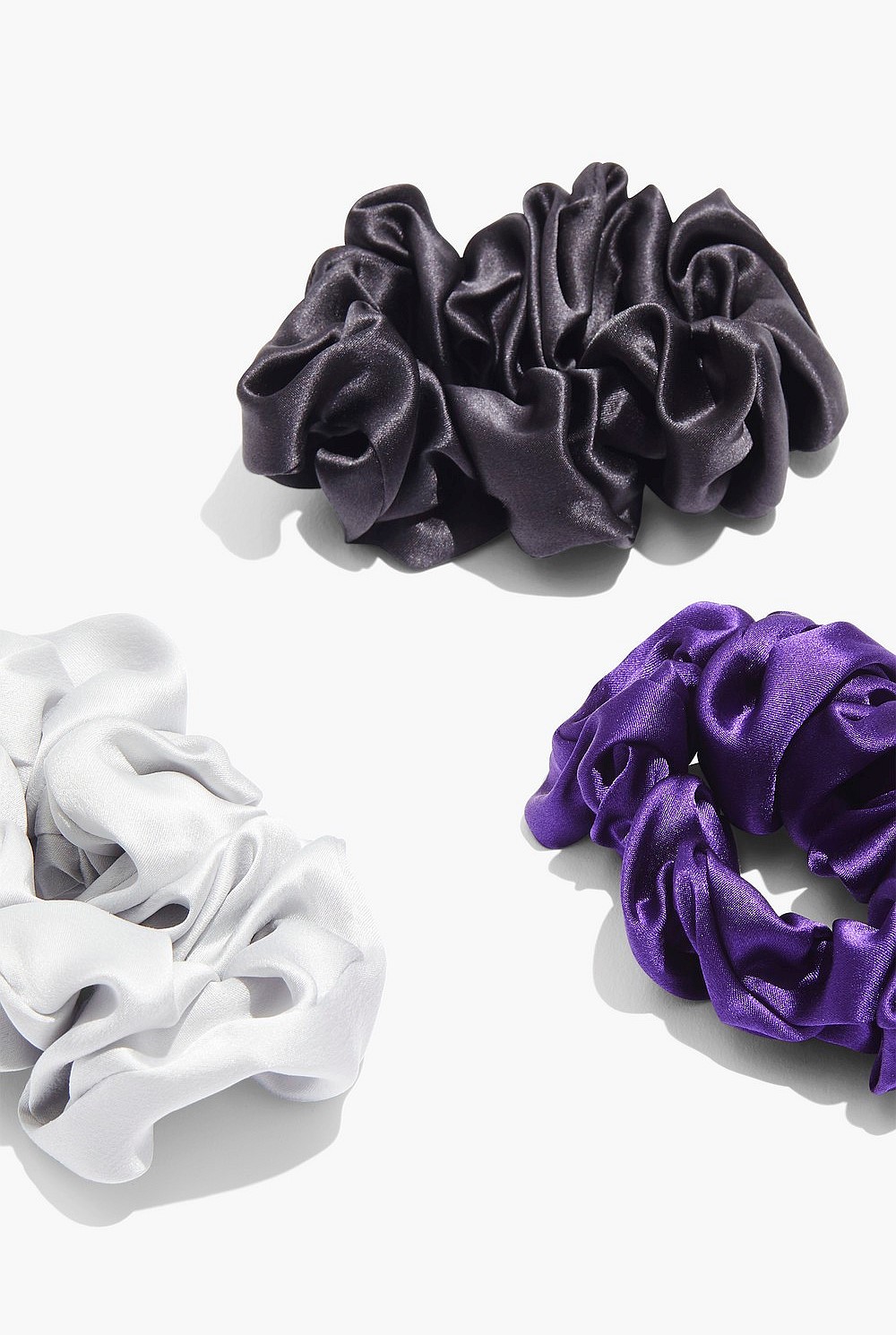 Silver Silk Scrunchie Pack - Hair Accessories | Country Road