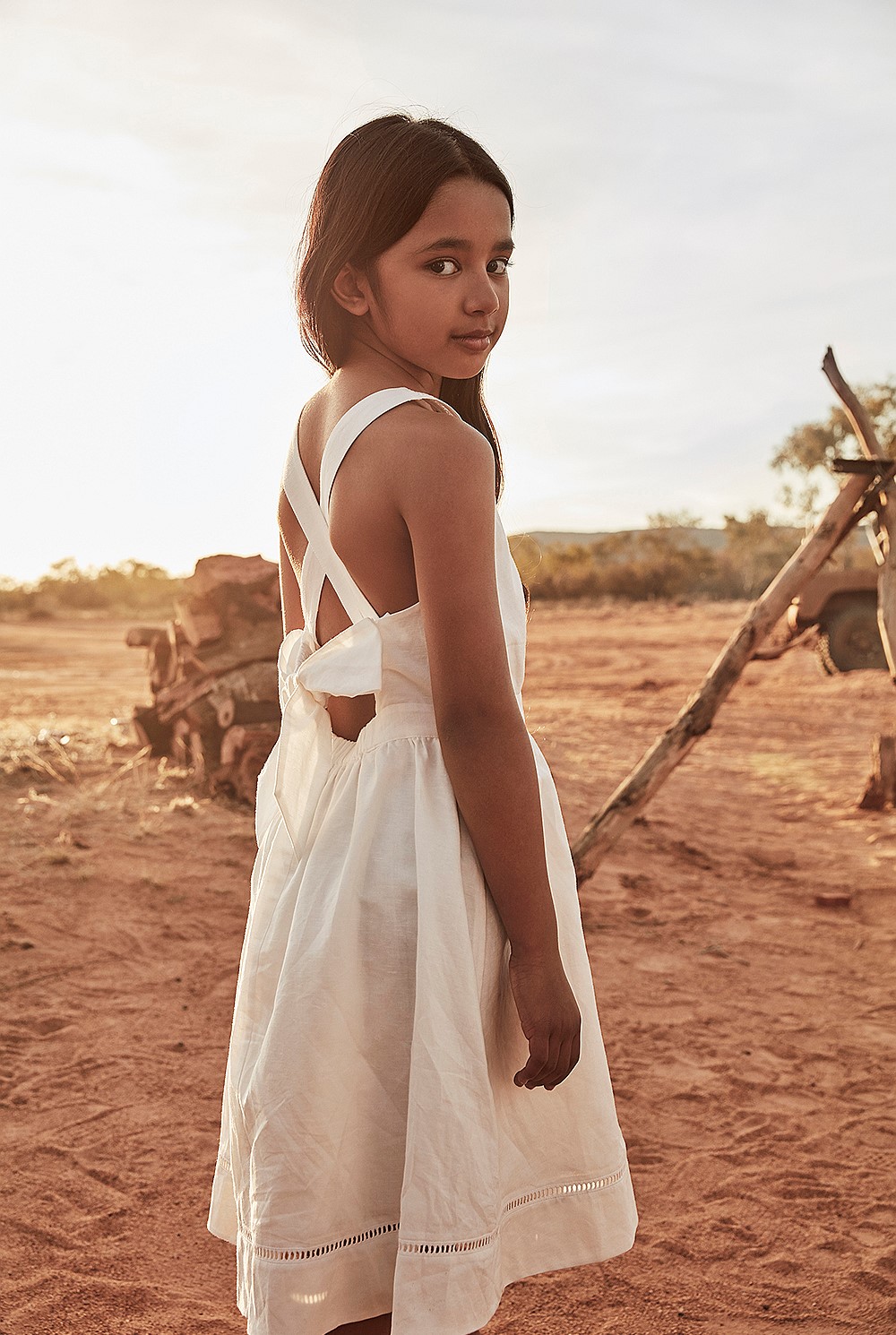 White Bow Strap Dress - Dresses | Country Road