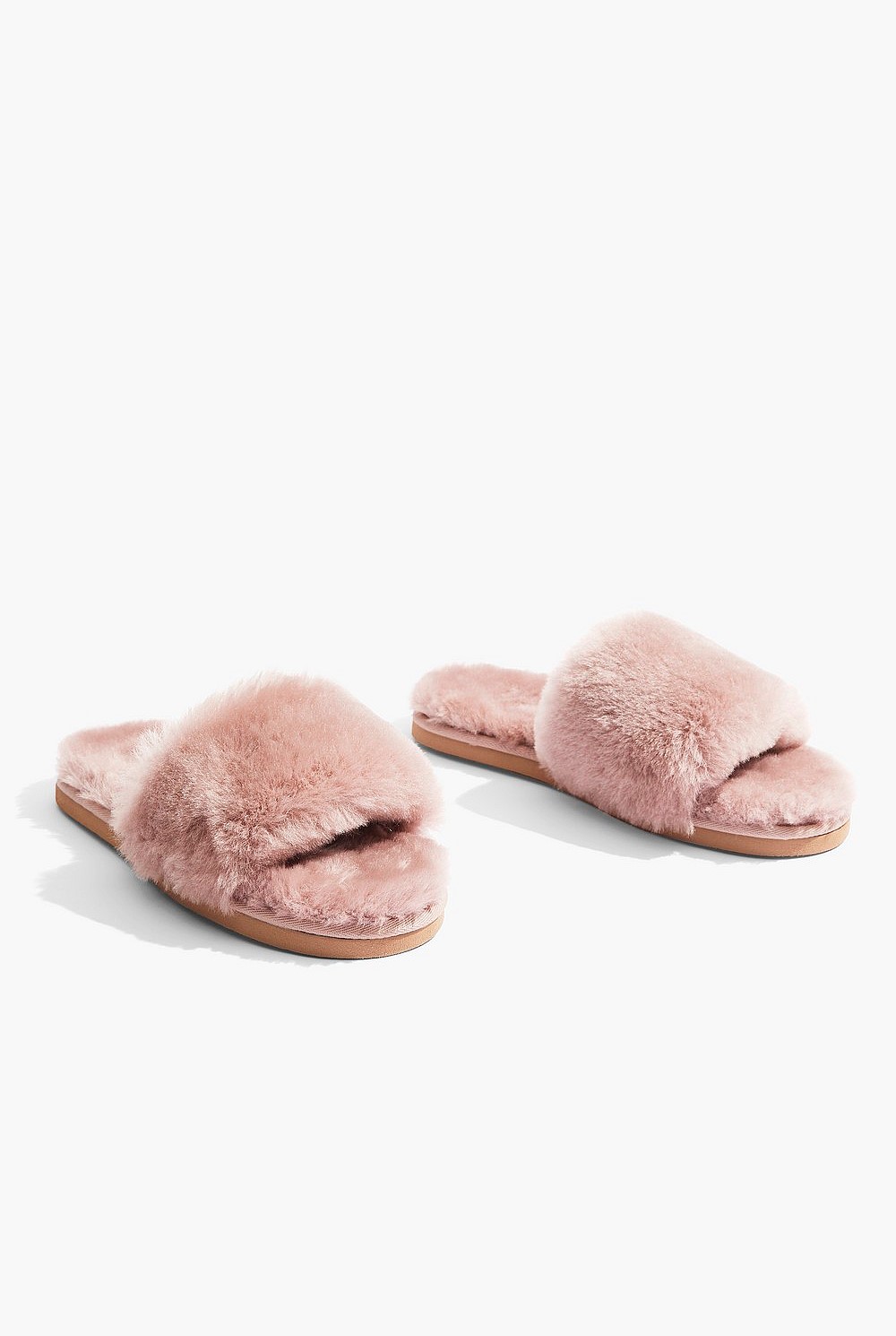 Almond Pink Shearling Slide - Flats | Country Road