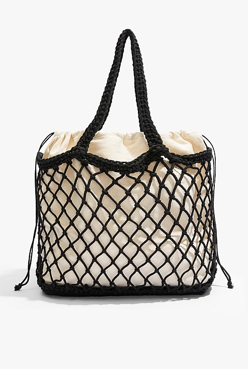 Black Knotted Beach Tote - Bags | Country Road