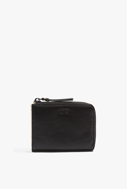 Black Small CR Zip Wallet - Wallets & Pouches | Country Road
