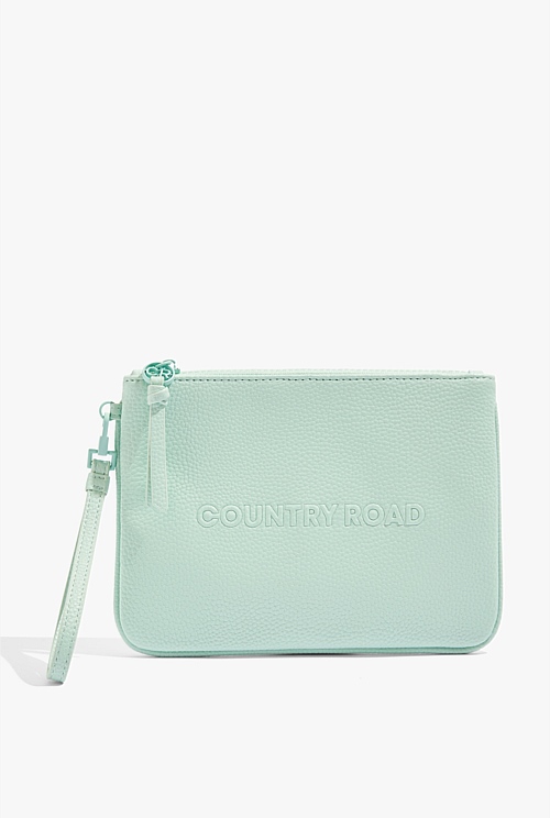Seafoam Branded Zip Pouch - Wallets & Pouches | Country Road