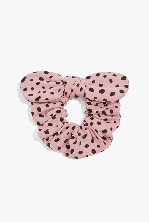 Ash Pink Leopard Bow Scrunchie - Accessories | Country Road
