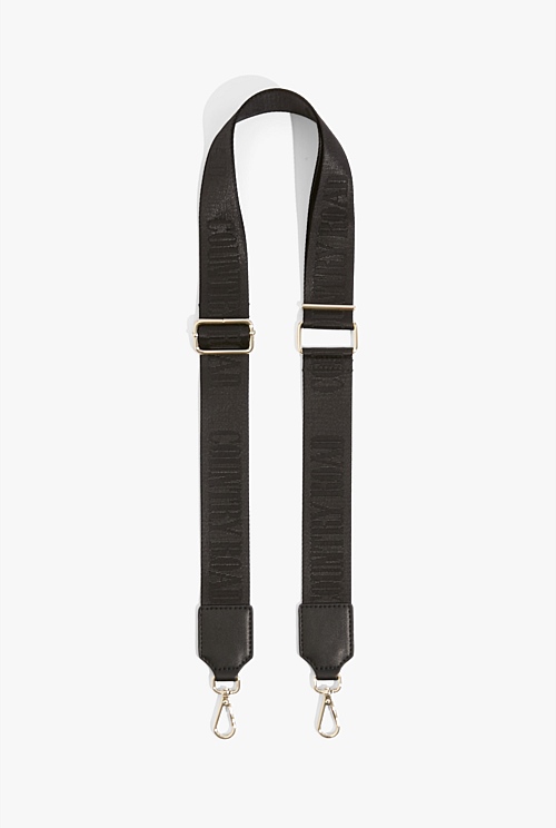 Black Heritage Branded Strap - Bags | Country Road